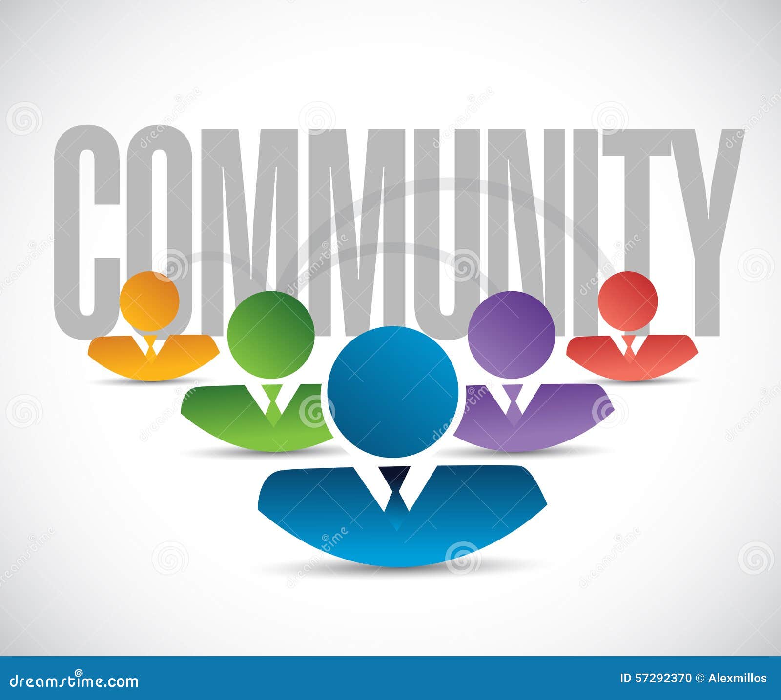 Large Community Team Concept Illustration Stock Illustration ...