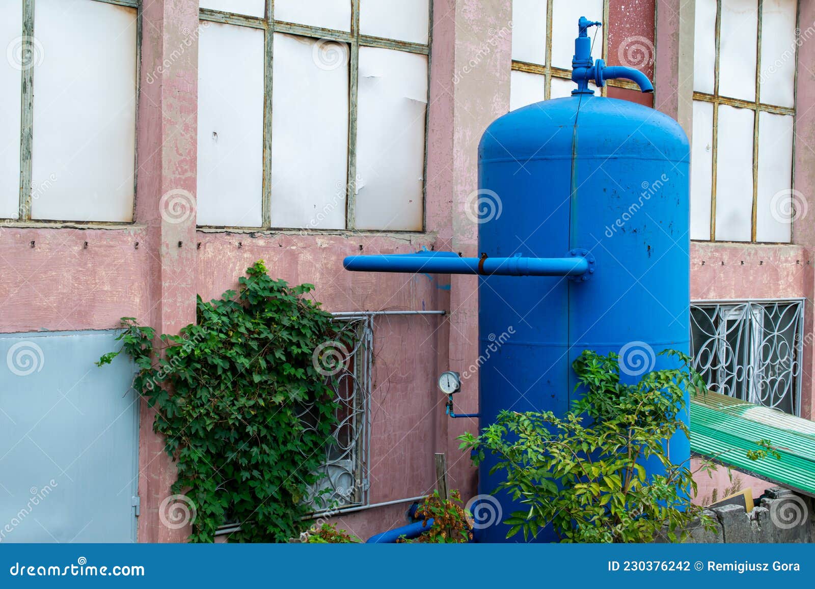 Large Compressed Air Compressor Tank Stock Photo - Image of industry ...