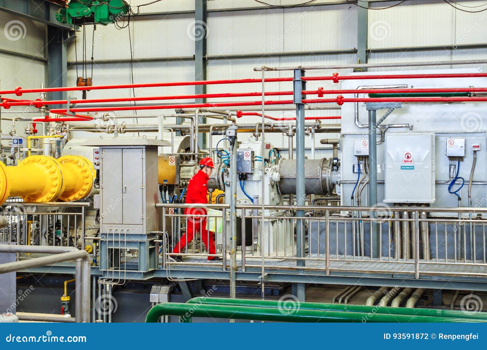 Large compressor units editorial photography. Image of production ...