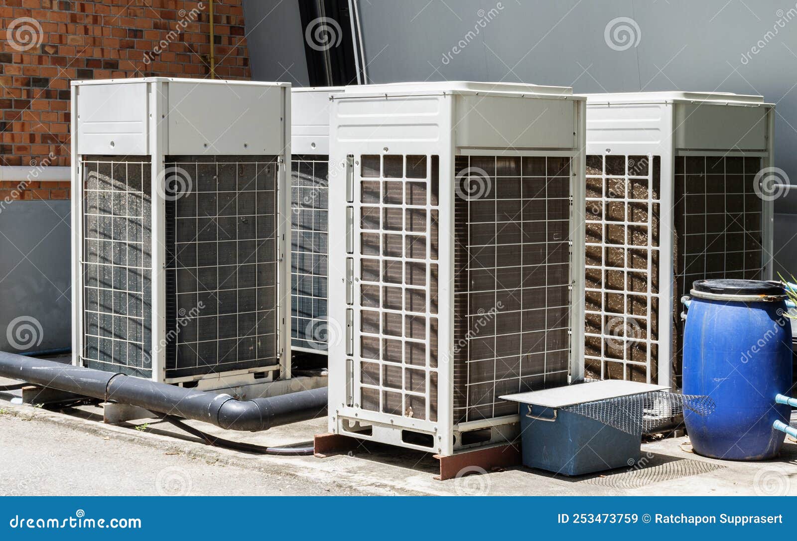Large Compressors Air Conditioners of Office Building Stock Image ...