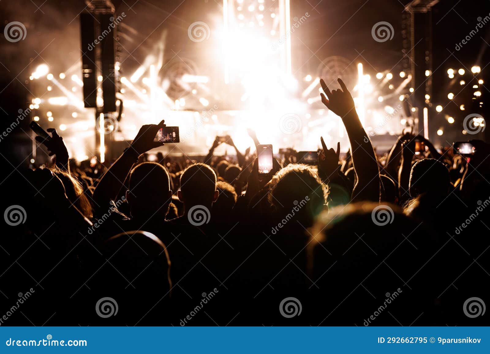 Large Concert Hall Filled with Happy Spectators before the Stage Stock ...