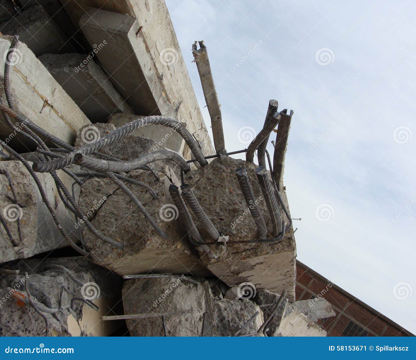 Large Concrete Chunks with Twisted Metal and Industrial Building Stock ...