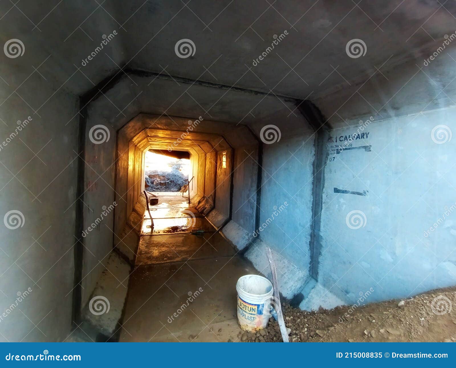 Large concrete culvert editorial image. Image of room - 215008835