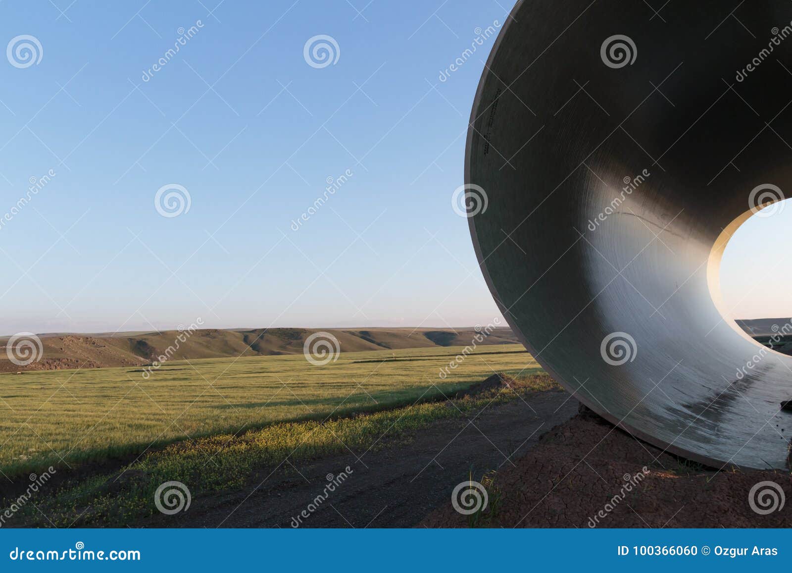 Large Concrete Pipes Waiting for Infrastructure Work Stock Photo ...