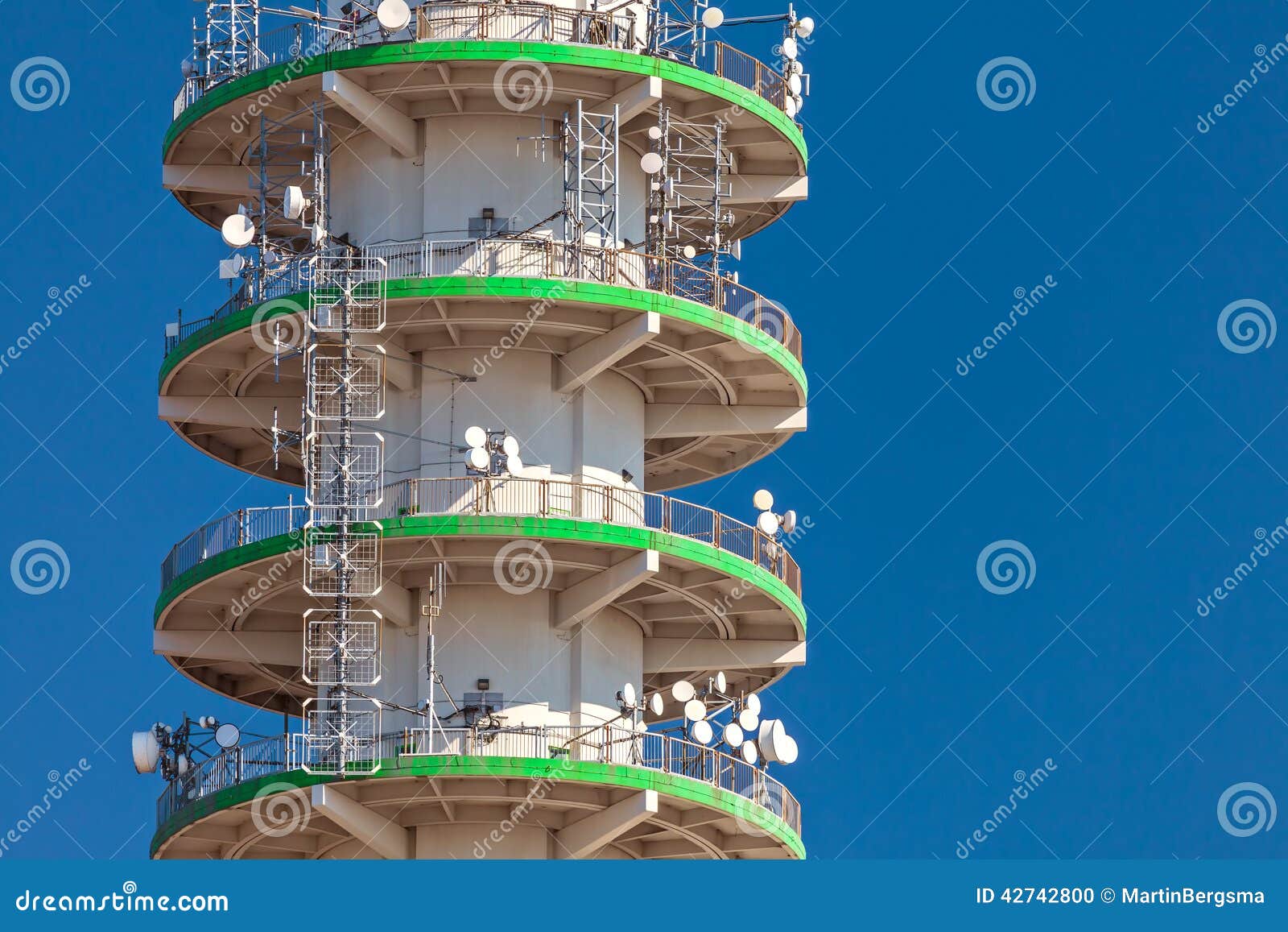 Large Concrete Telecommunication Tower Stock Photo - Image of network ...