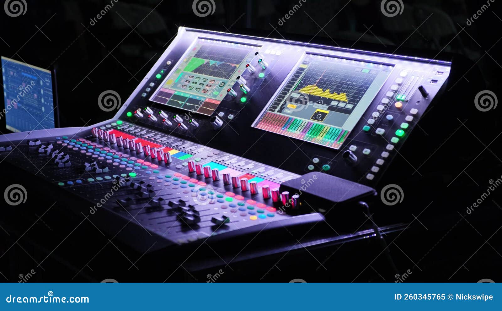 Controller Music Panel Mixer Console Sound System Operating Light ...