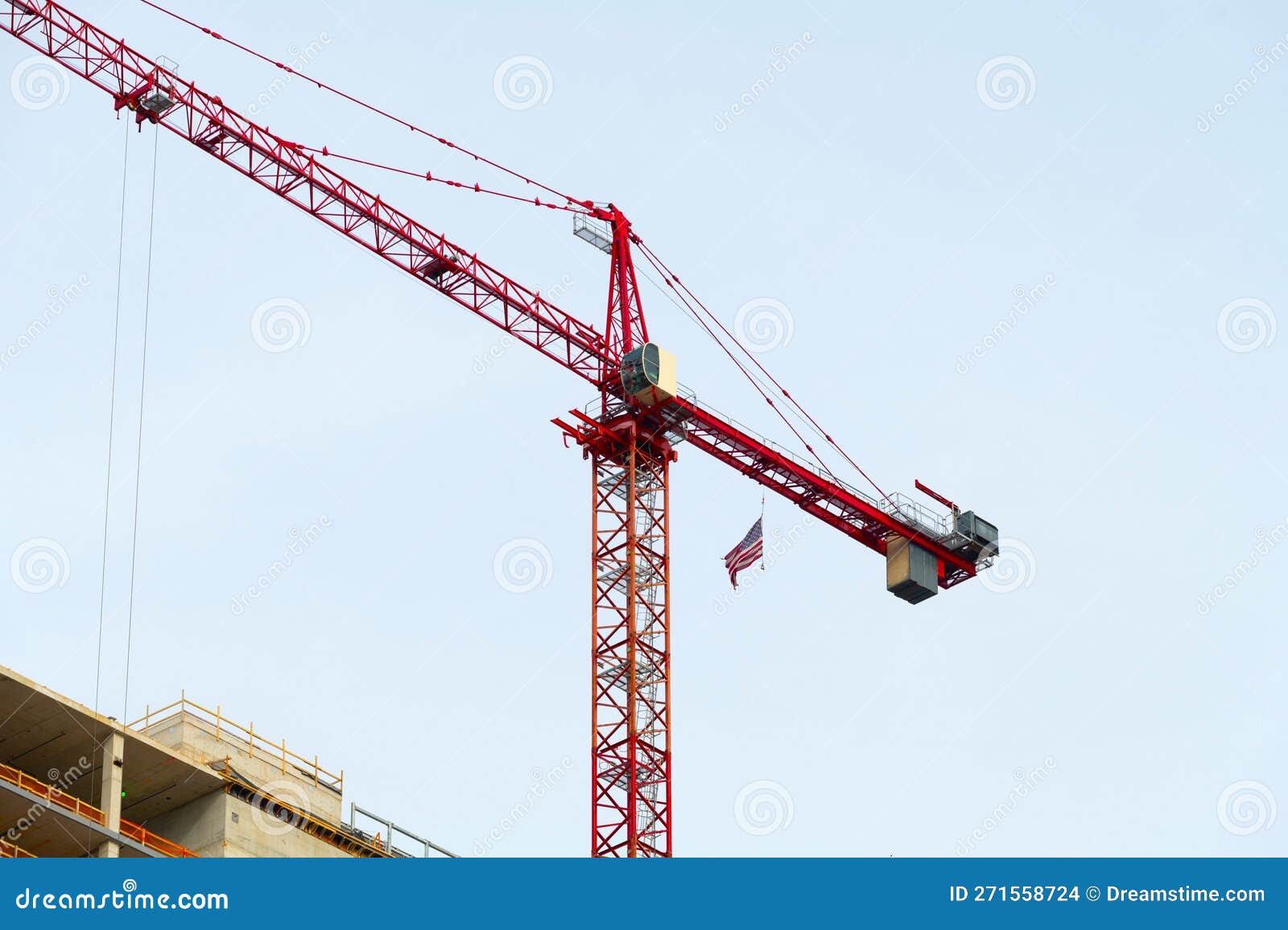 Large Construction Crane at Construction Site Stock Photo - Image of ...
