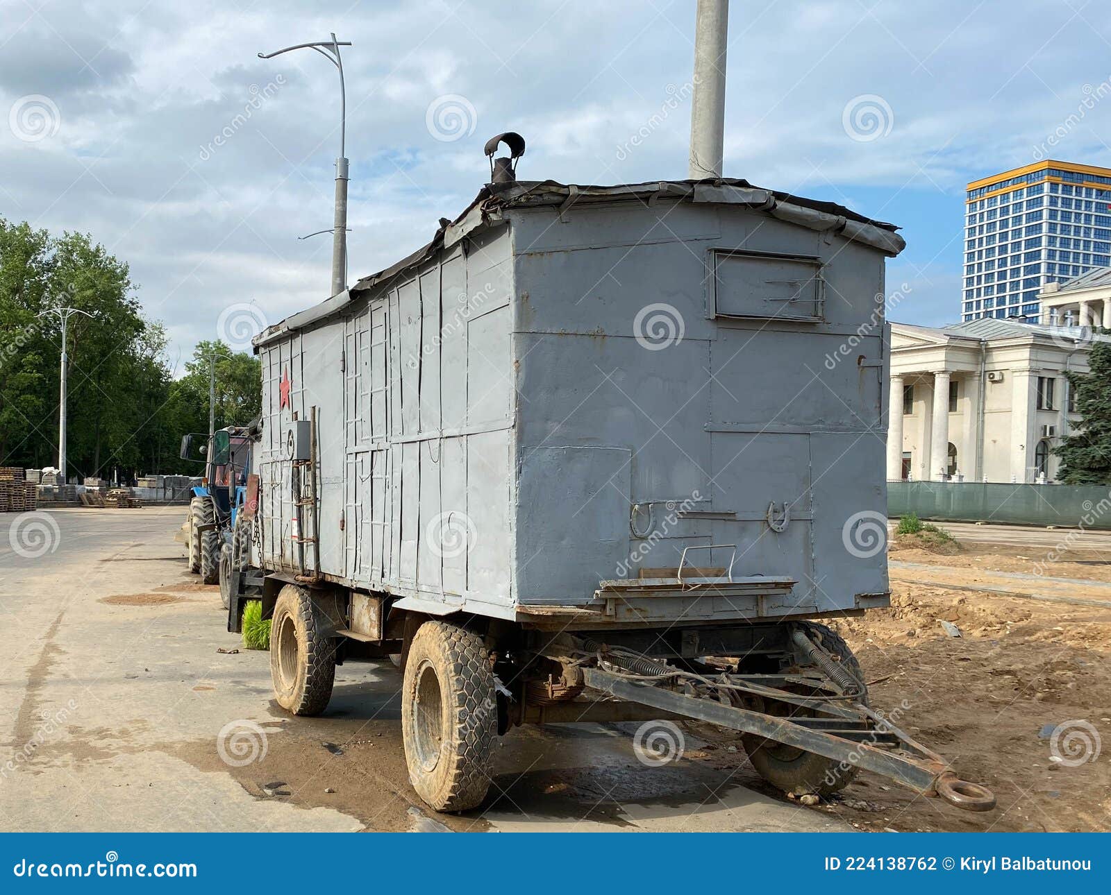 Large Construction Industrial Mobile Wagon, Trailer for Construction ...