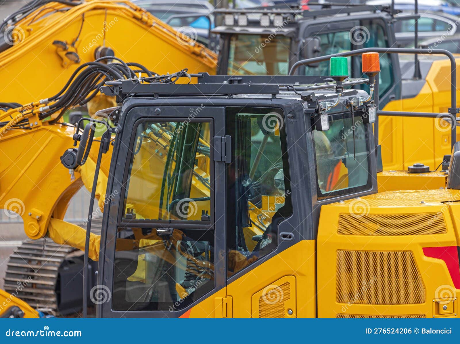 Cabin Of A Large Airliner Simulator. View Of The Cockpit And Seats In ...