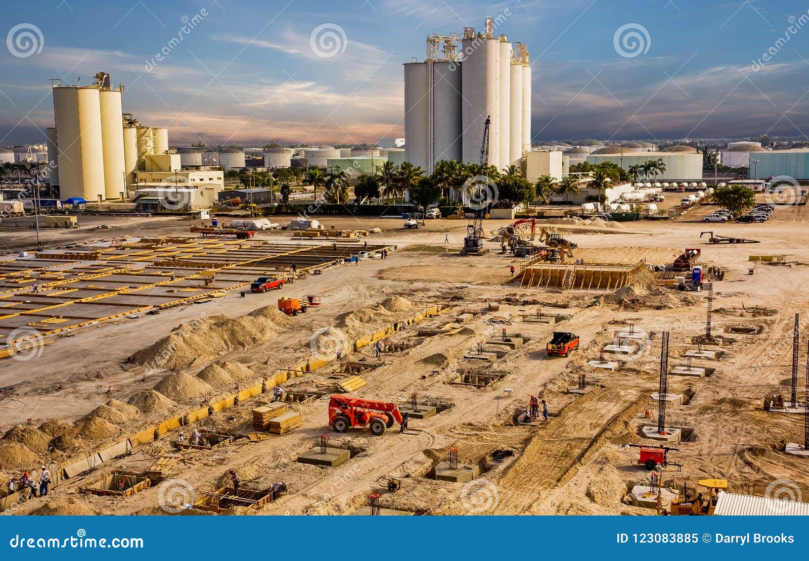 Large Construction Project stock image. Image of foundation - 123083885