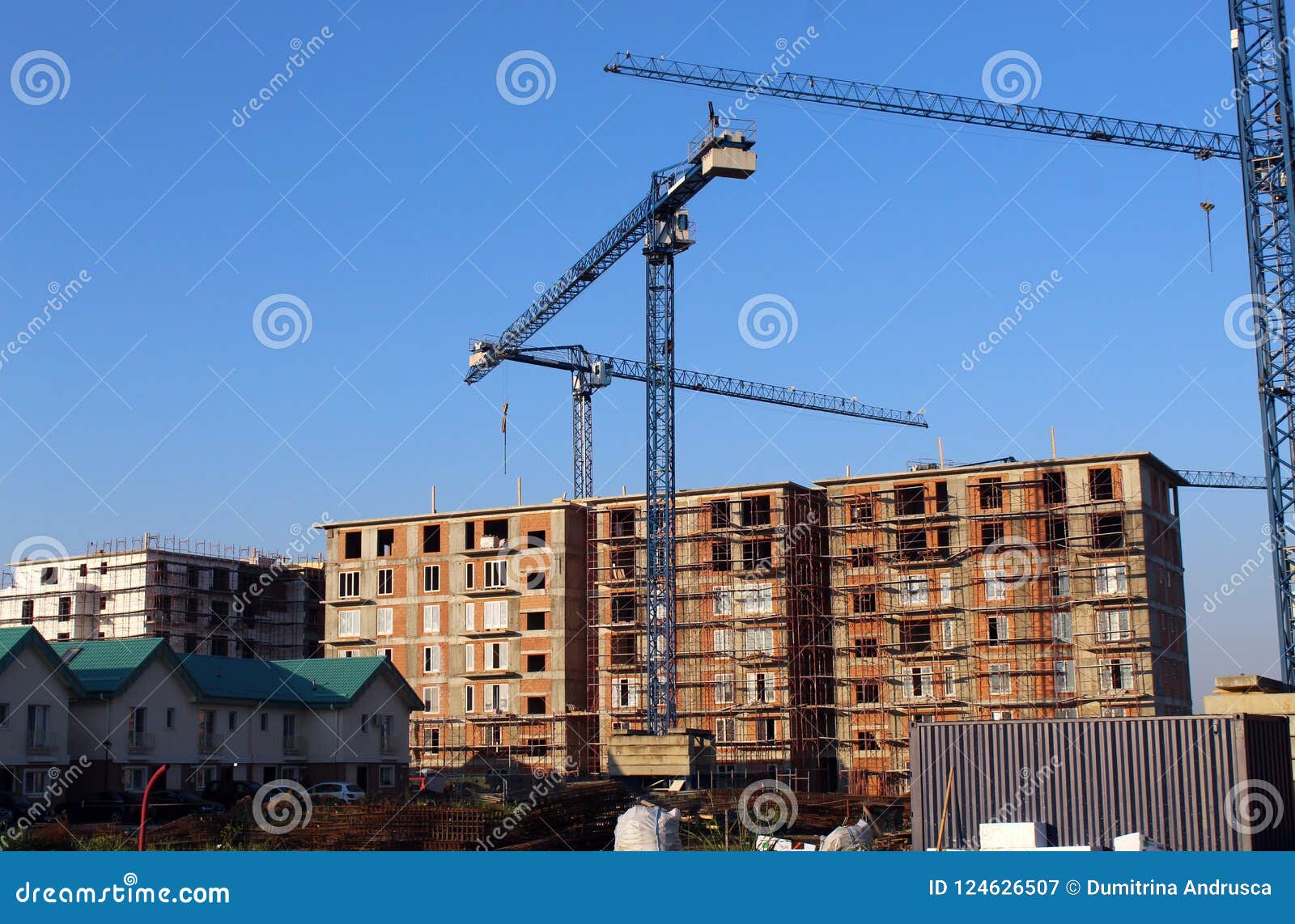 Large construction site stock image. Image of activity - 124626507