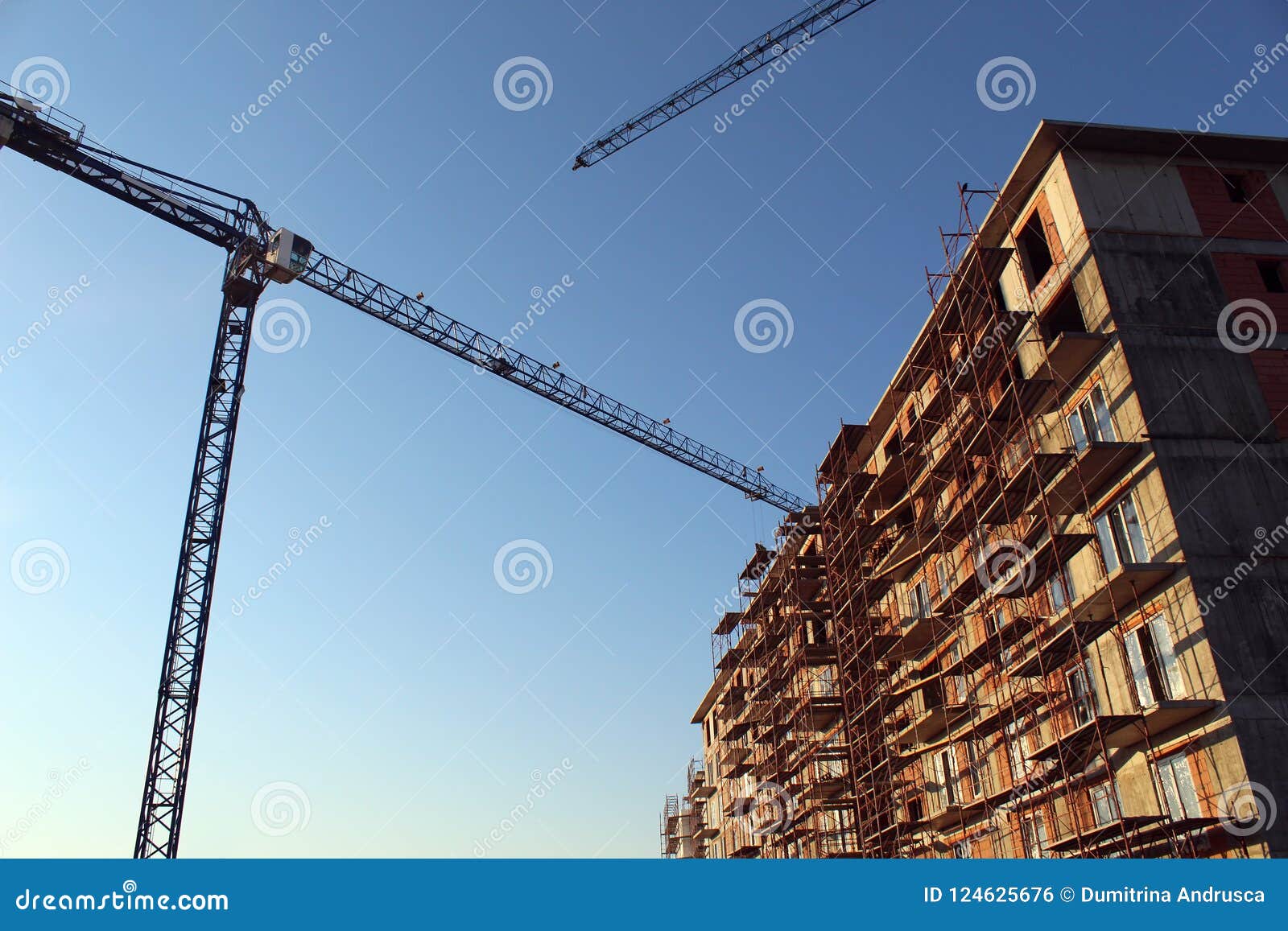 Large construction site stock photo. Image of business - 124625676