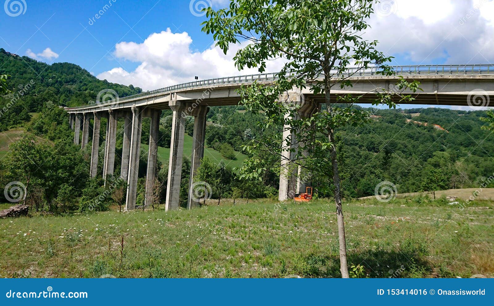 Highway Bridge Over a Valley Stock Photo - Image of highway, ambient ...