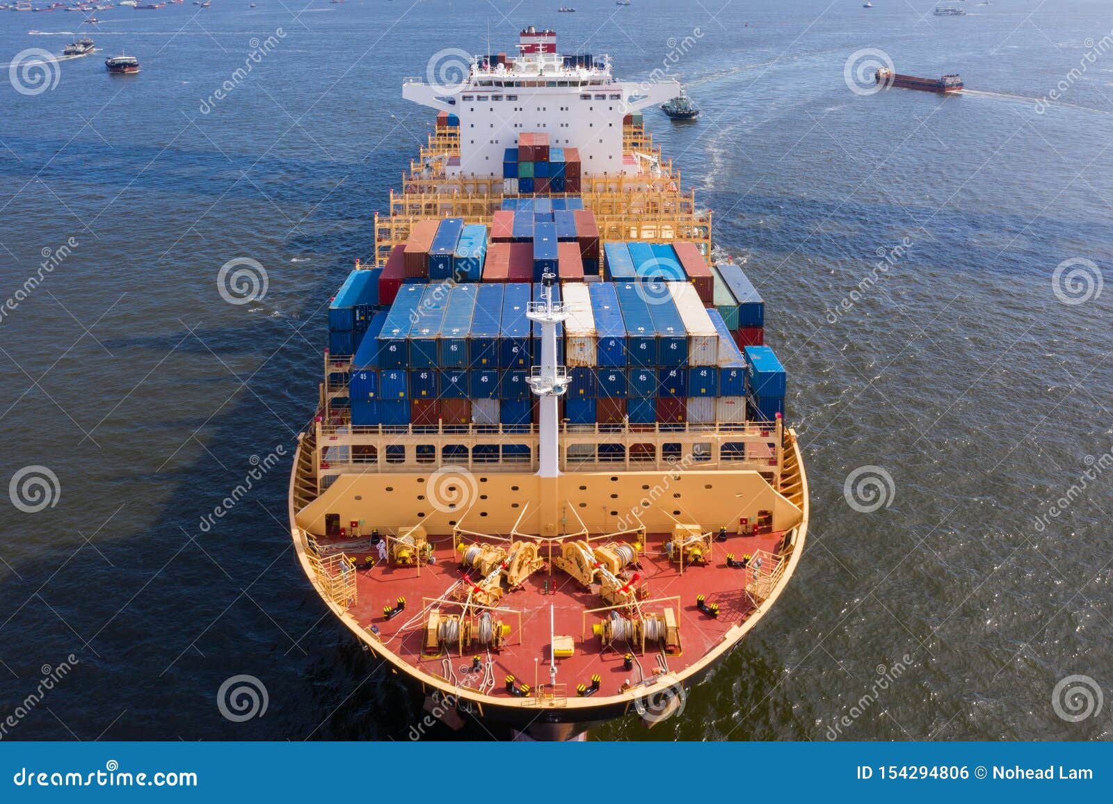 A Large Container Cargo Ship Editorial Photo - Image of ship, cargo ...