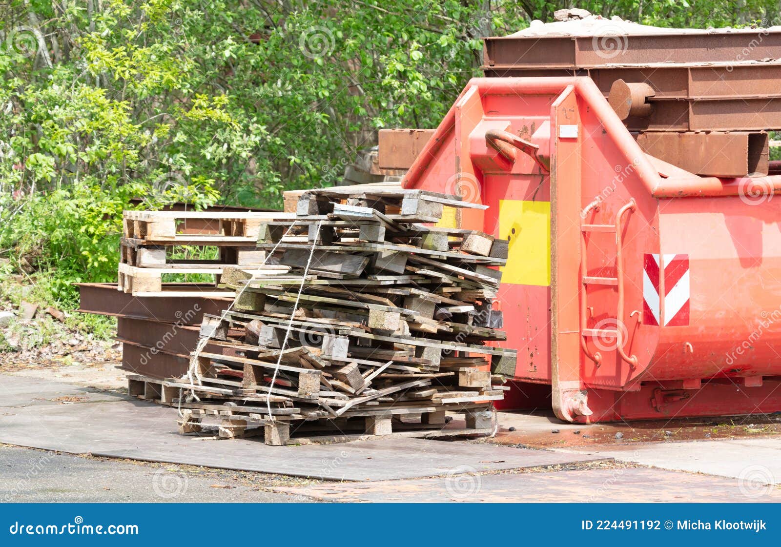 Large Container Full of Bulky Waste Stock Photo - Image of industrial ...