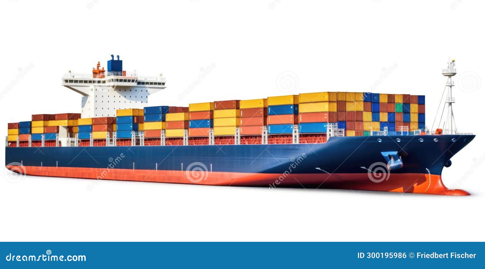 A Large Container Ship with Containers Stacked on Top of it Stock Photo ...