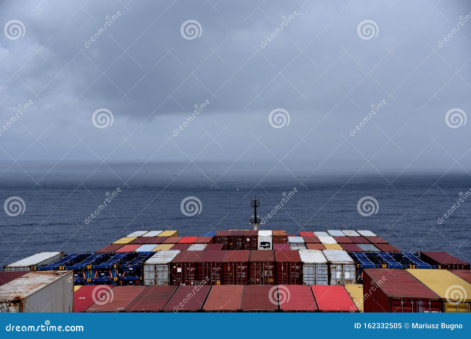 Large Container Ship, Fully Loaded with Colorful Containers Sailing ...