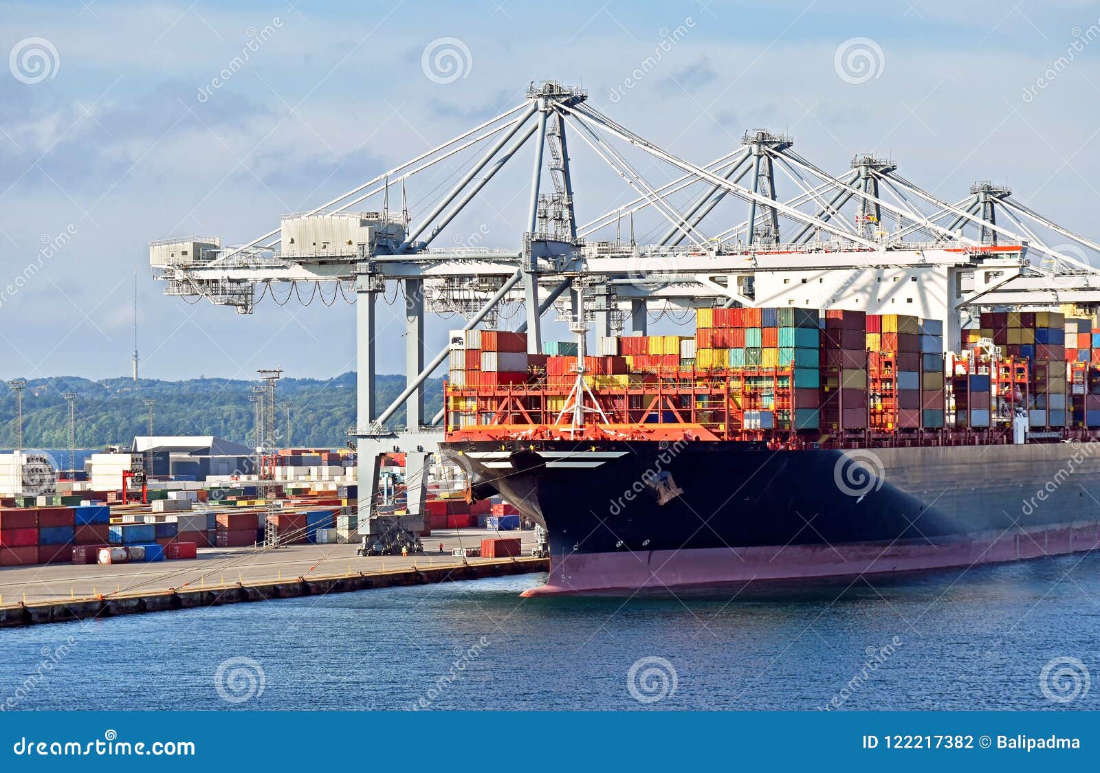 Large Container Ship Passing Portishead Into Portbury Docks, Bristol ...