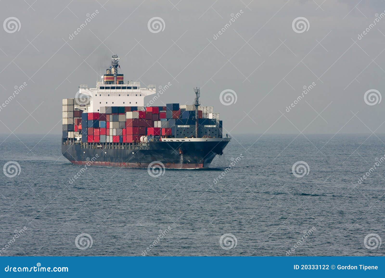 Large Container Ship Loaded With Refrigerated Containers. Stock Image ...