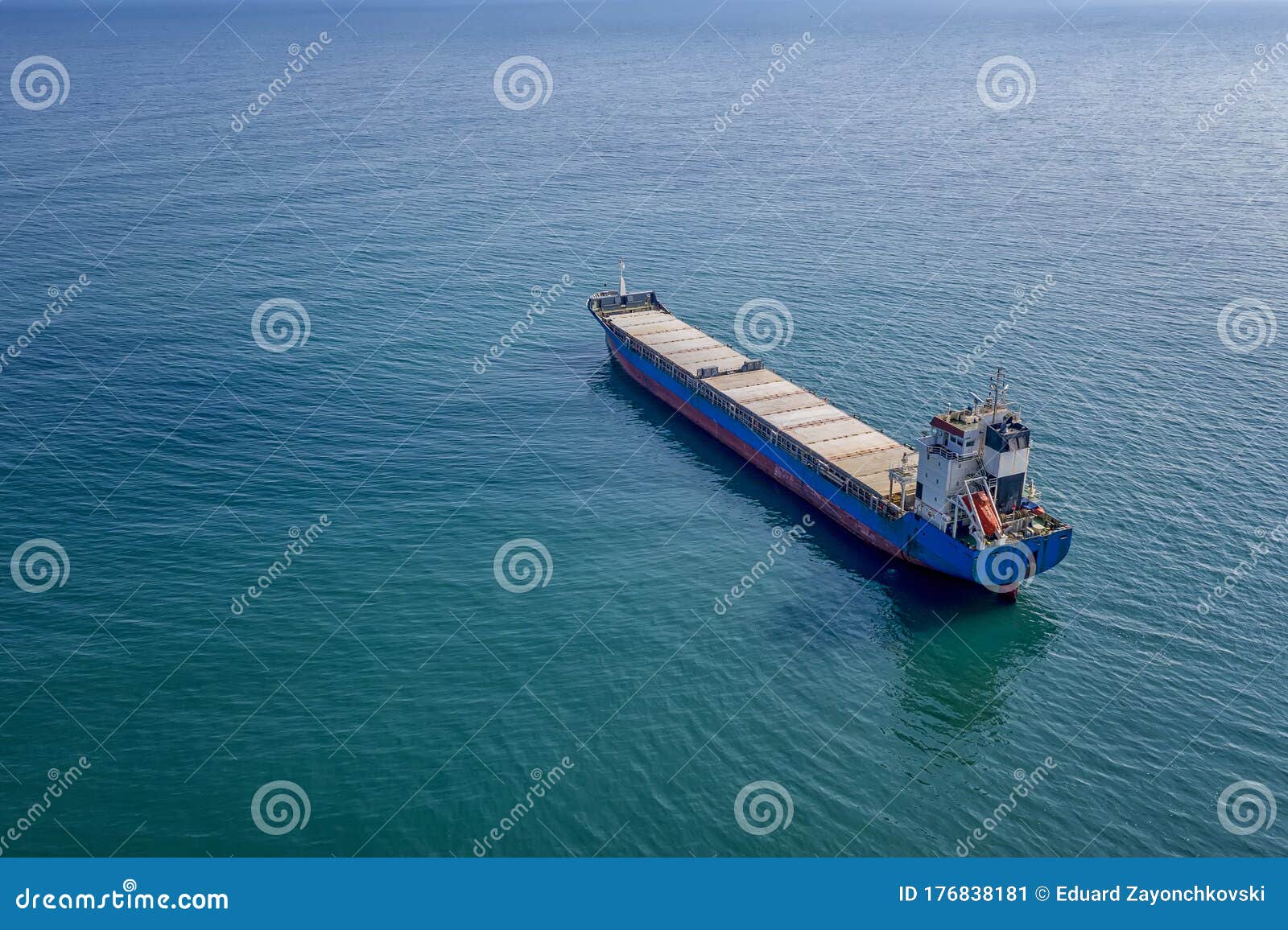 Aerial Top View of Cargo Container Ship Vessel Import Export Container ...