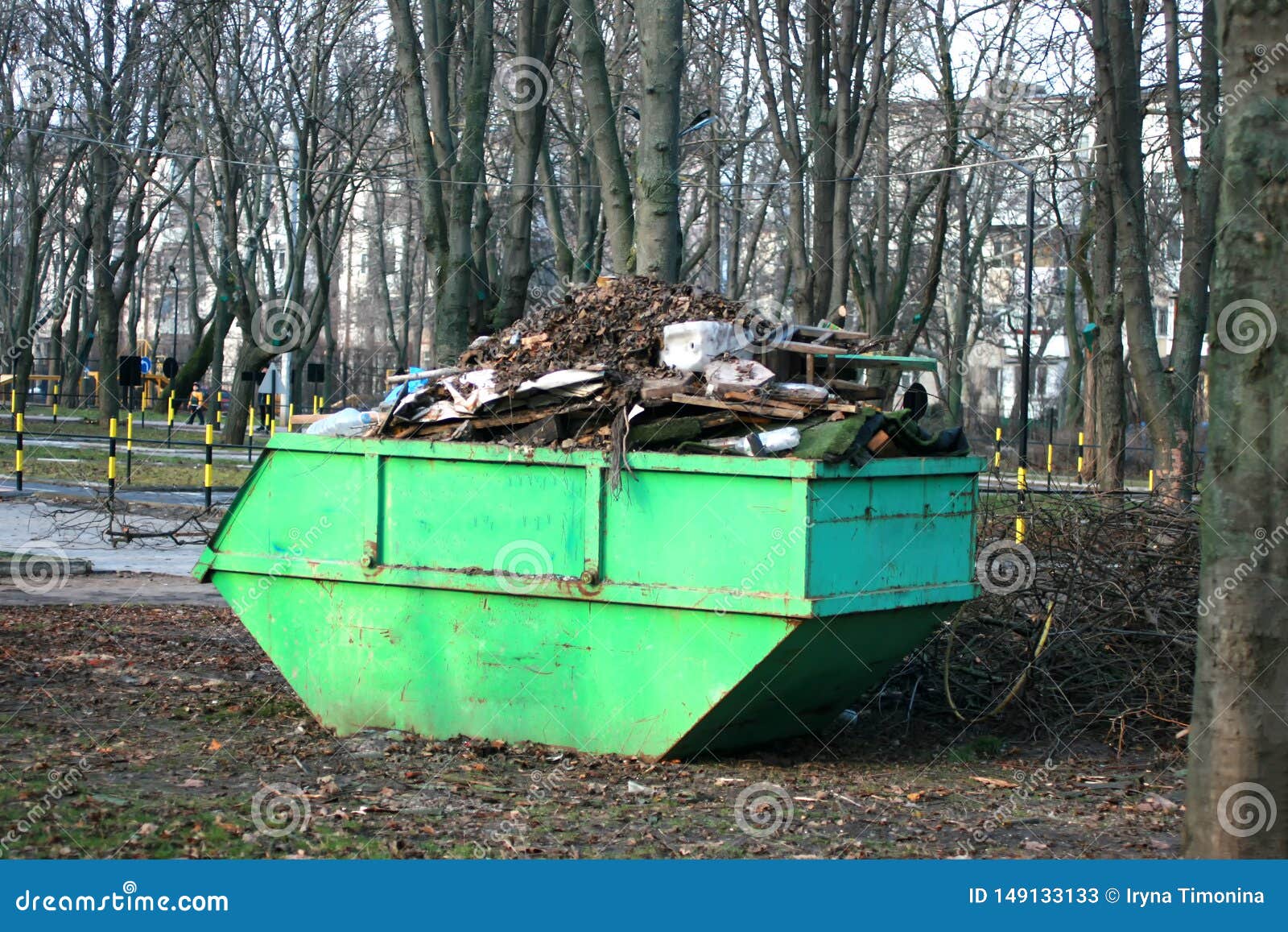Large Container of Trash. Bunker, Trash Can. Stock Image - Image of ...