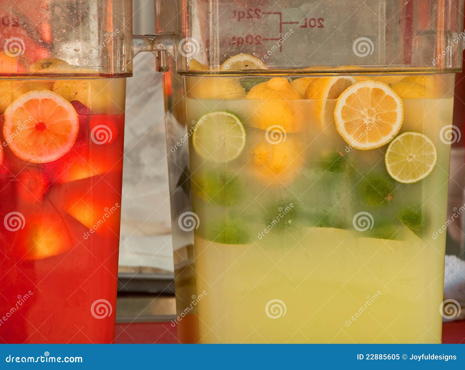 Large Containers Of Lemonade, Limeade And Punch Royalty Free Stock ...