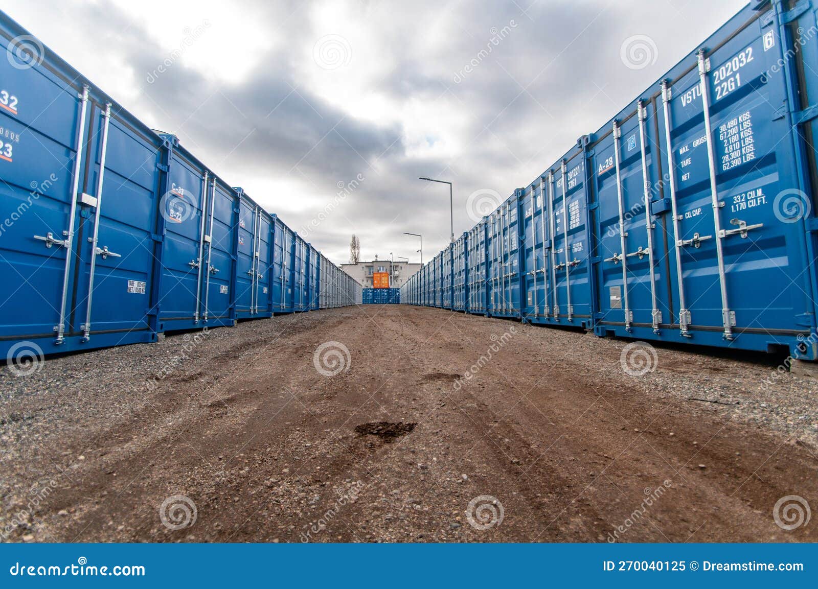 Large Containers in the Storage Area. Stock Image - Image of delivery ...