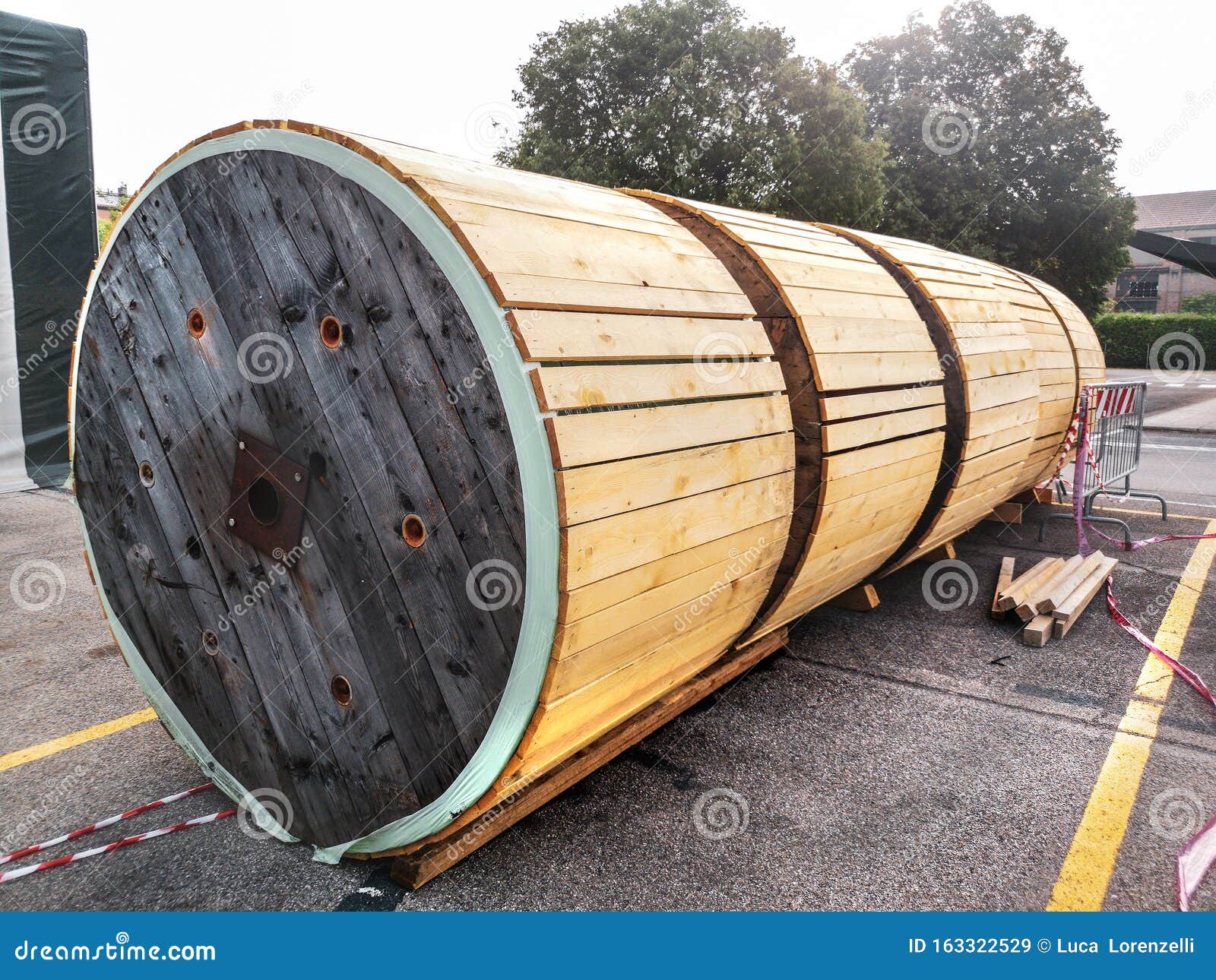 Large Containers for Storing Large Electrical Cables To Be Installed ...