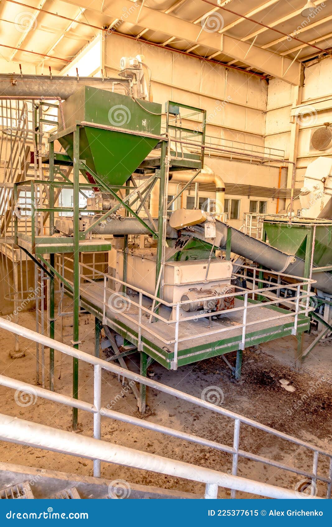 Large Conveyor Belt for Waste Sorting and Recycling Plant Stock Image ...