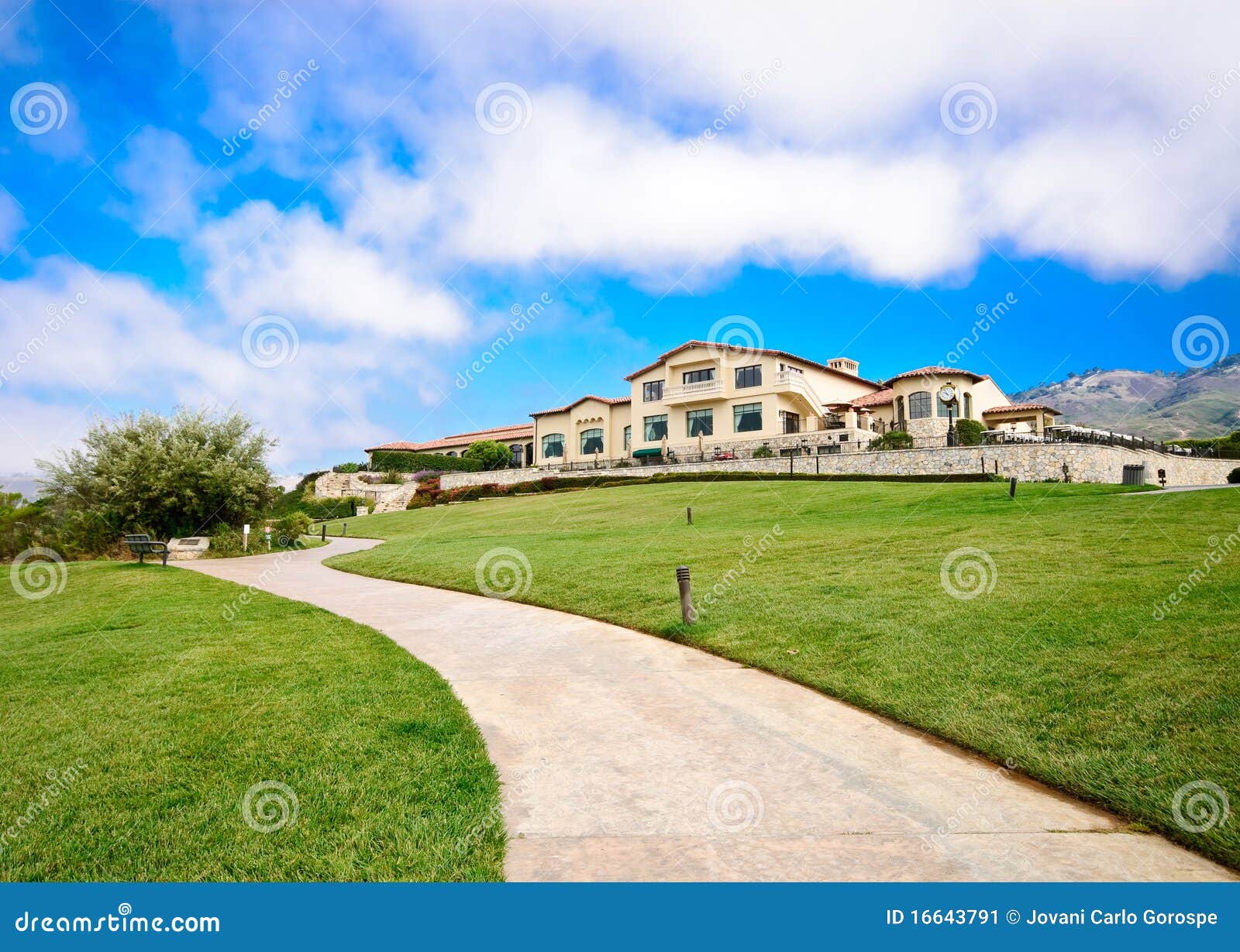 Large Country Club stock image. Image of construction - 16643791