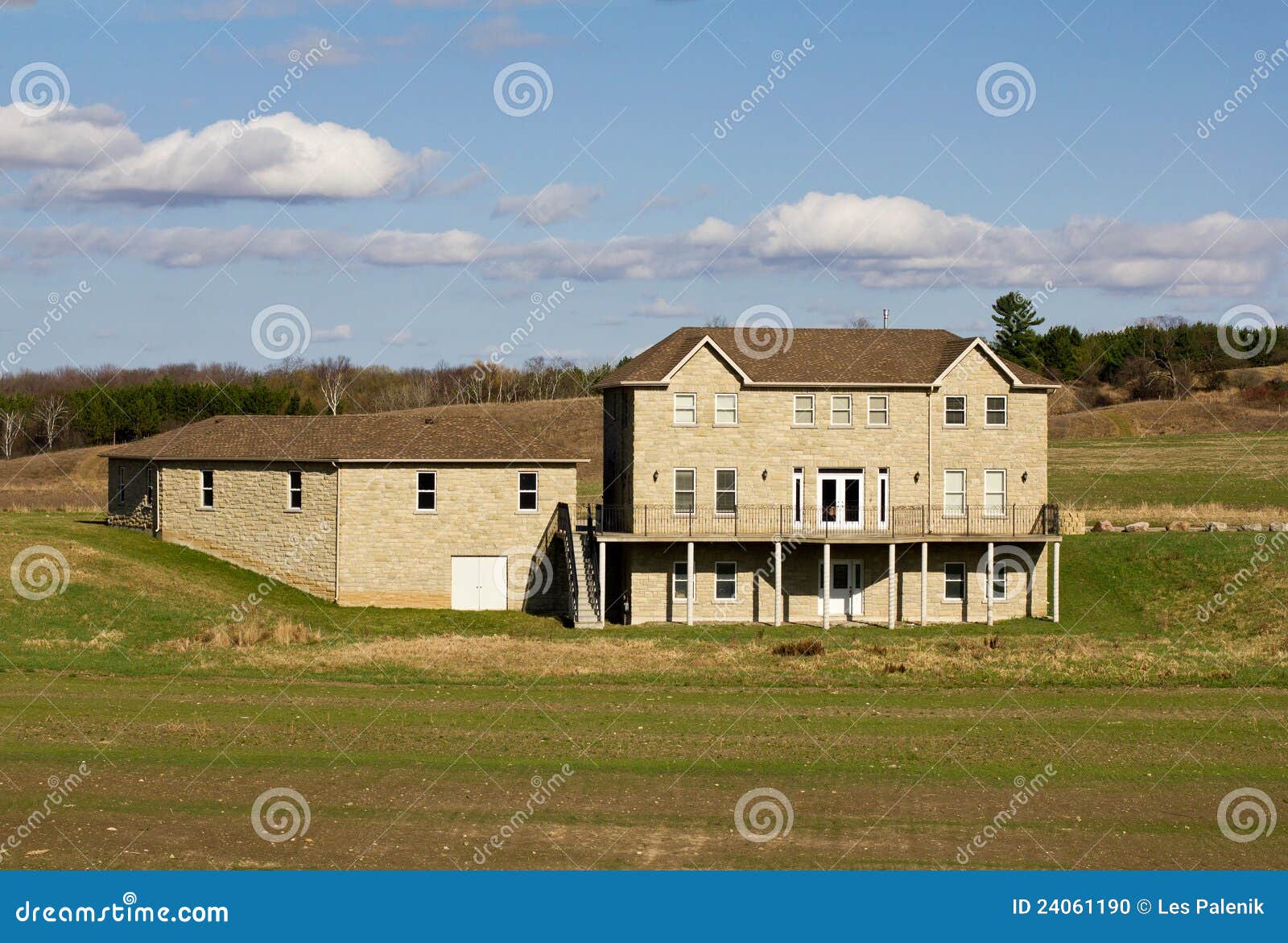 Large country home stock photo. Image of luxury, field - 24061190