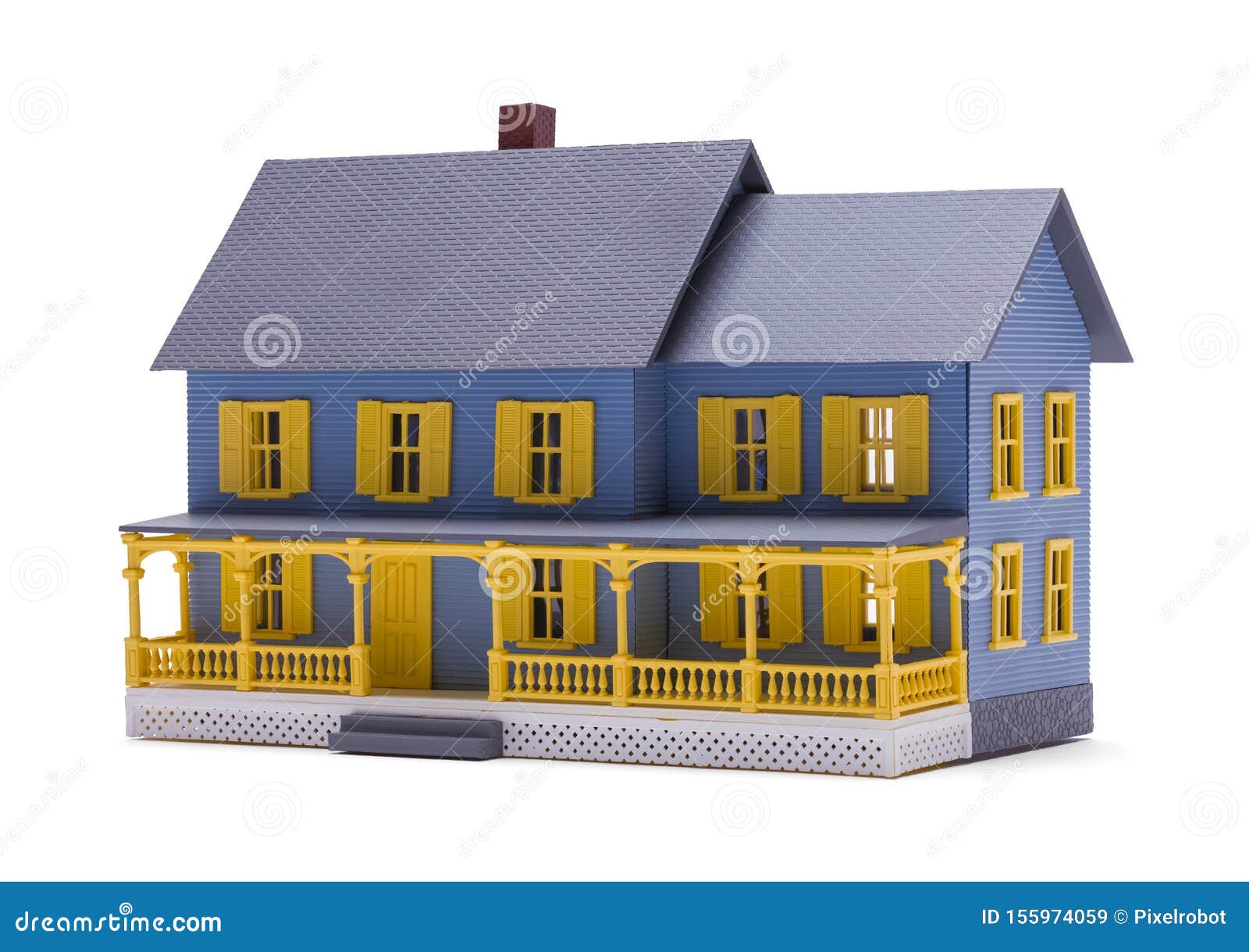 Large County Home stock image. Image of porch, blue - 155974059