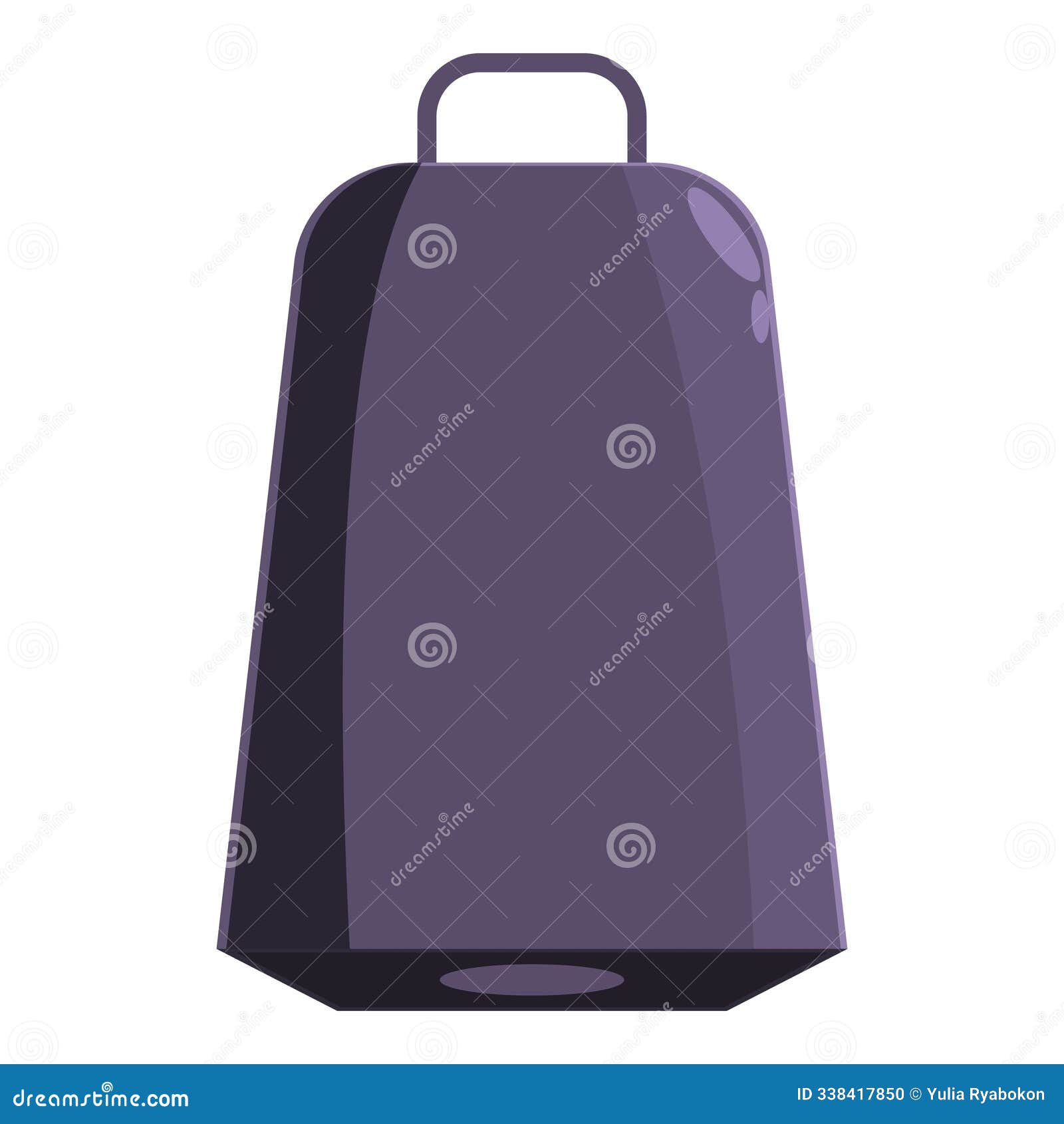 Large Cowbell Standing with Handle on Top Stock Illustration ...