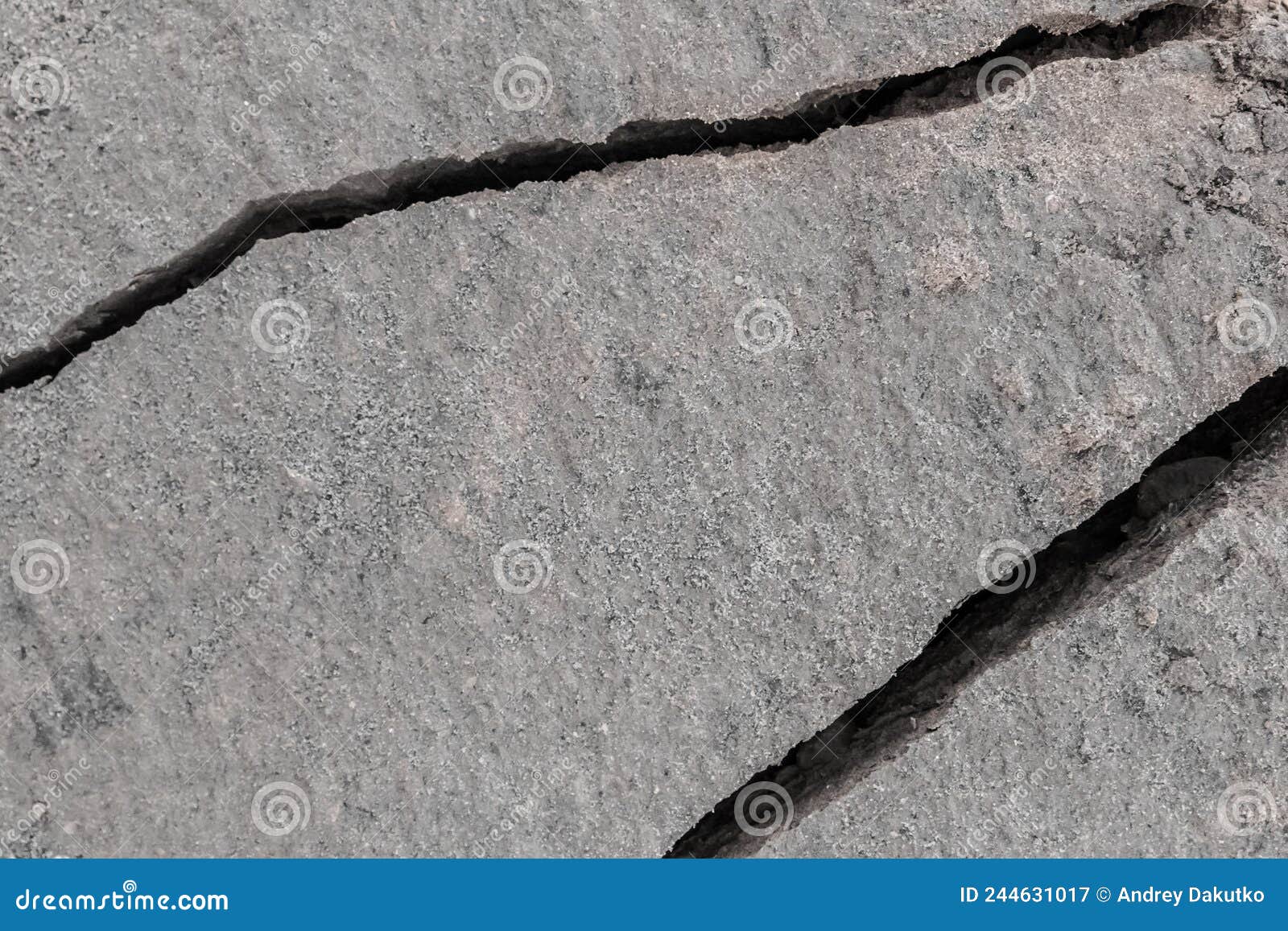 Large Crack after Earthquake on the Soil Surface of the Earth Damaged ...