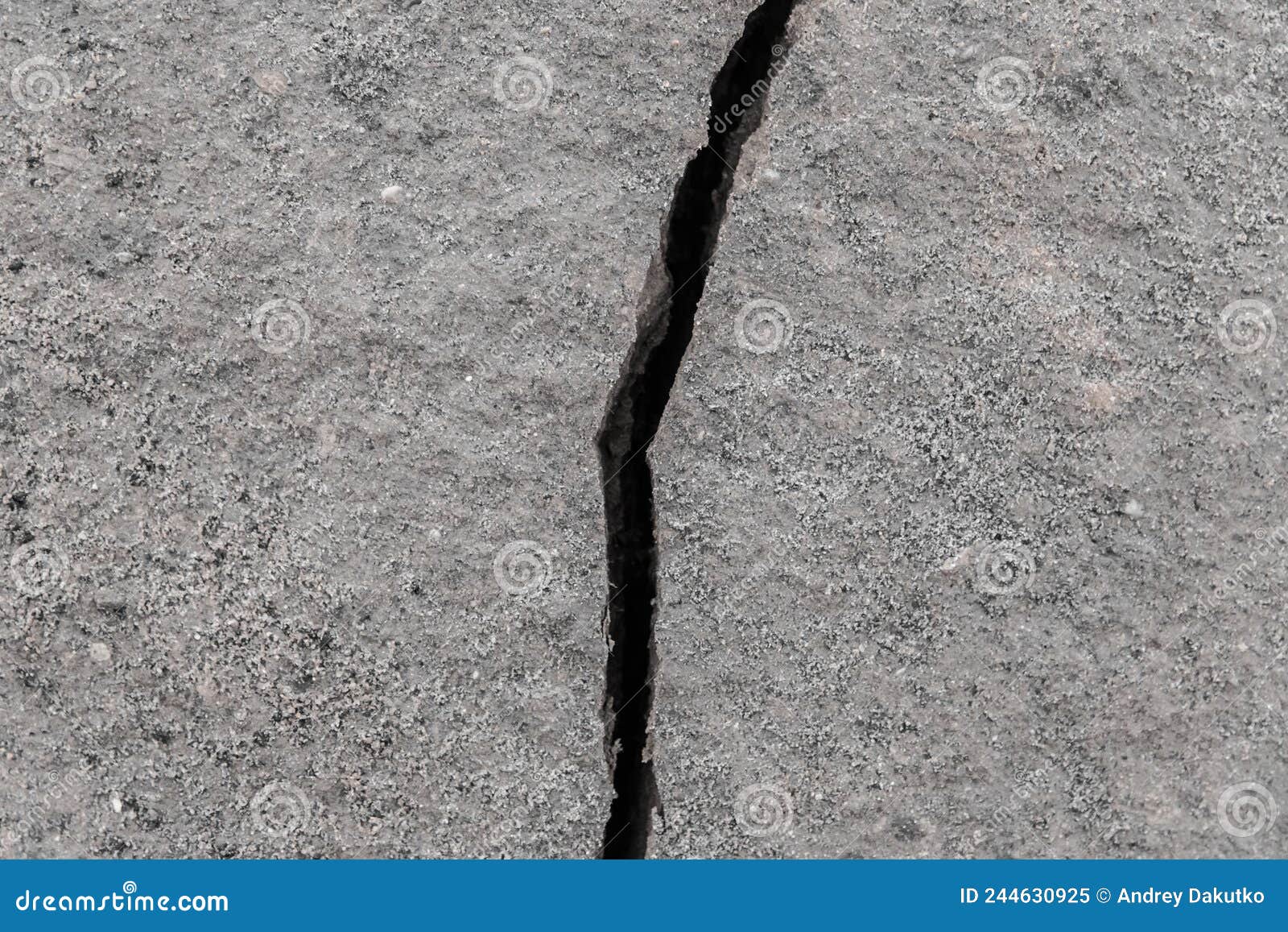 Large Crack after Earthquake on the Soil Surface of the Earth Damaged ...