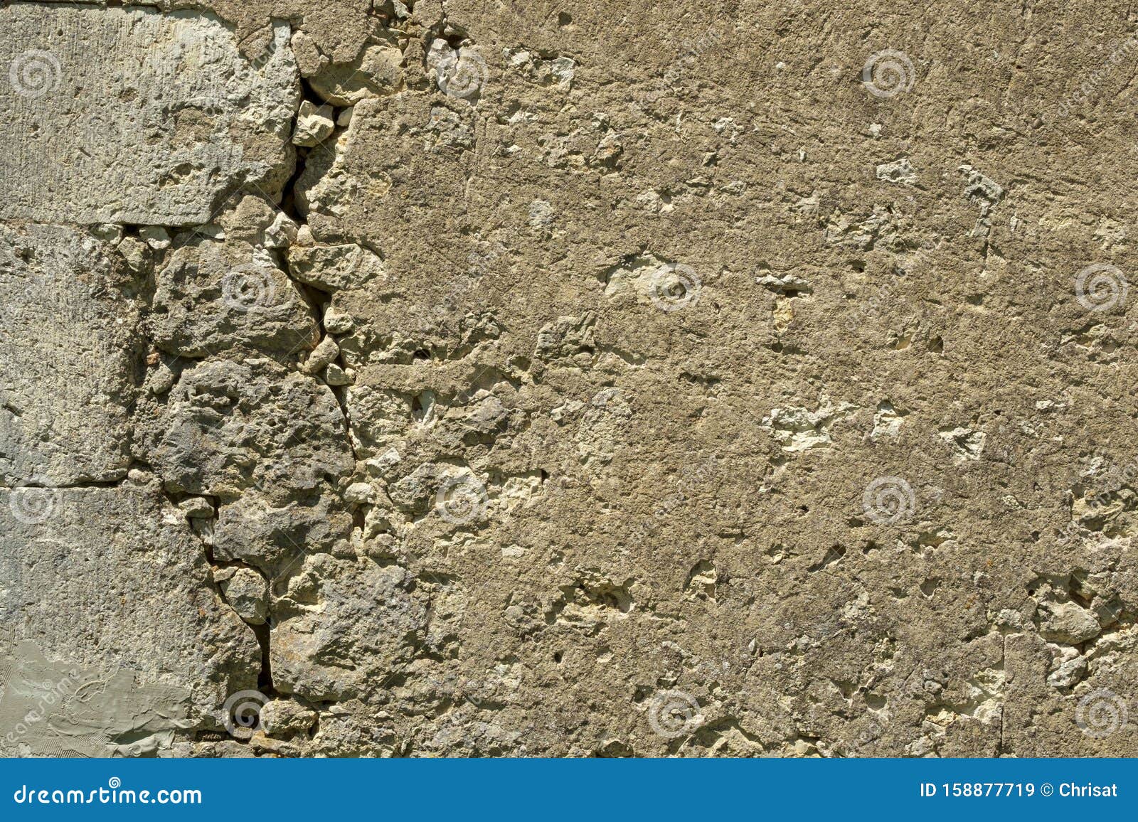 Roughly Rendered Rubble Wall Construction Stock Image - Image of ...