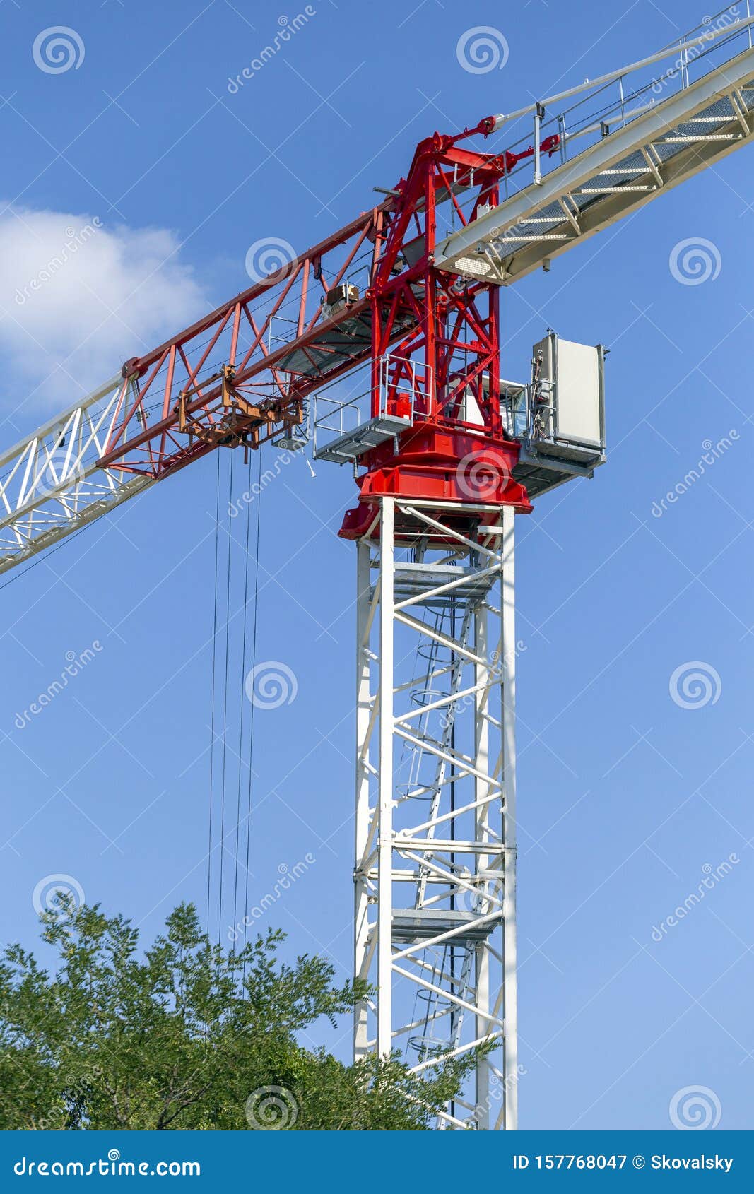 Crane on a Construction Site Stock Image - Image of industry, machine ...