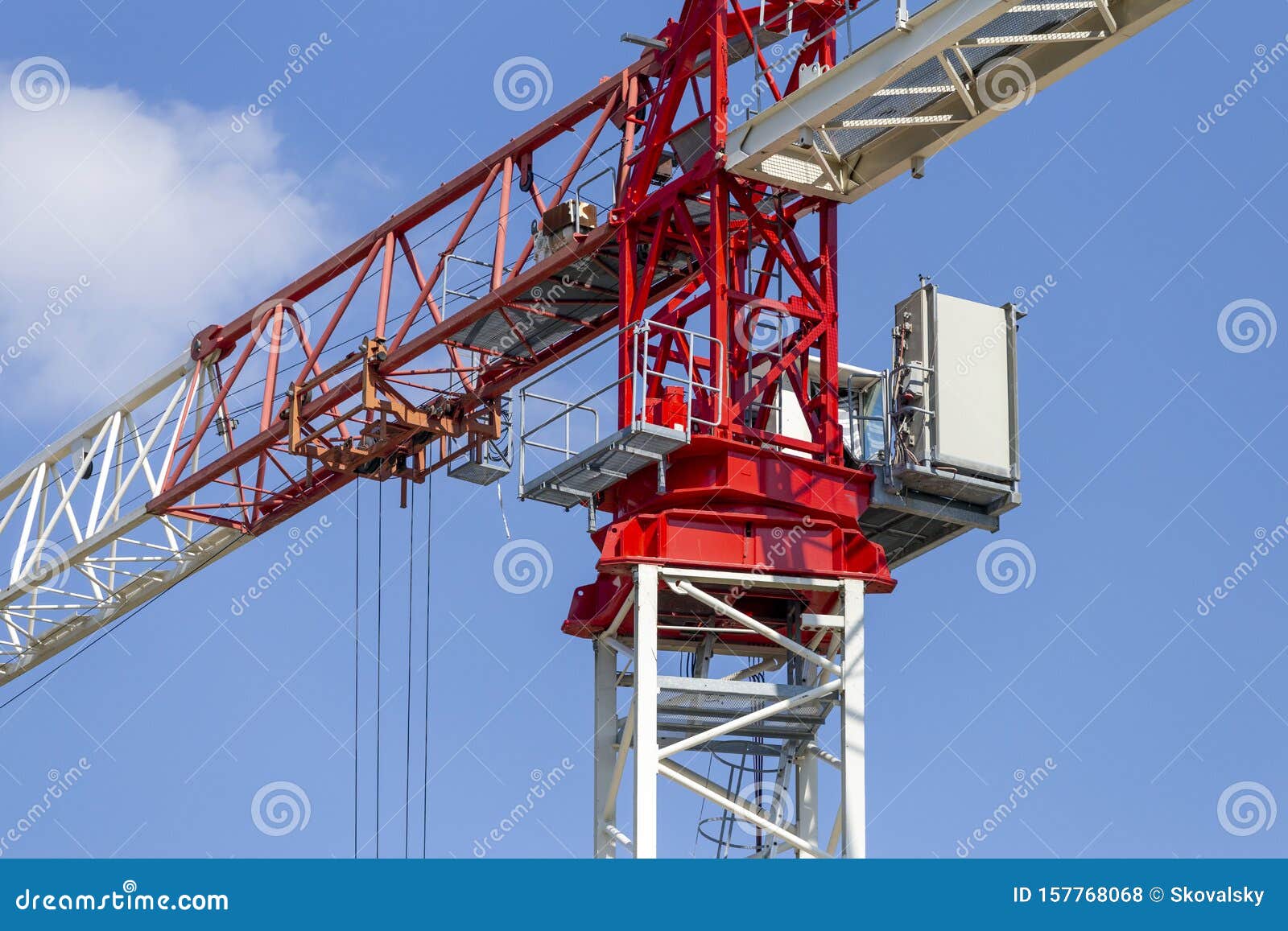Crane on a Construction Site Stock Photo - Image of machine, activity ...
