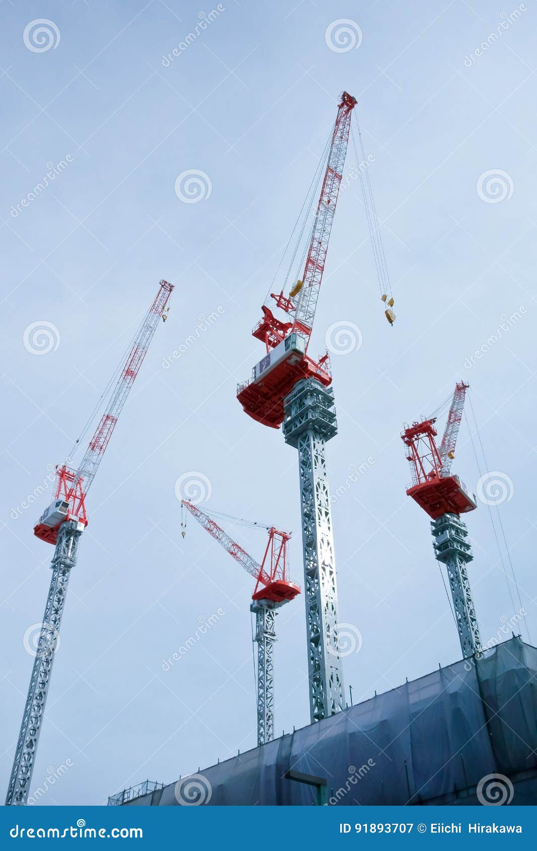 Large Crane for Construction Editorial Photography - Image of lifting ...