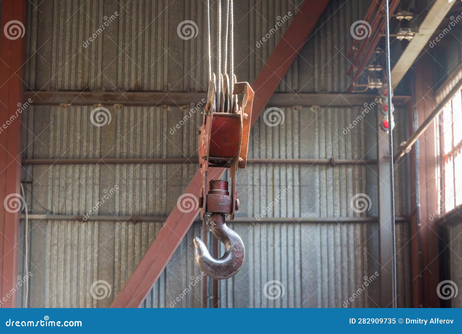 Large Crane Hook for Overhead Crane at the Factory Stock Image - Image ...
