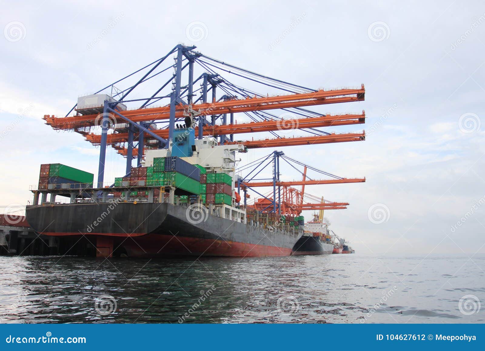 Large Crane for Loading and Unloading. Stock Photo - Image of ...