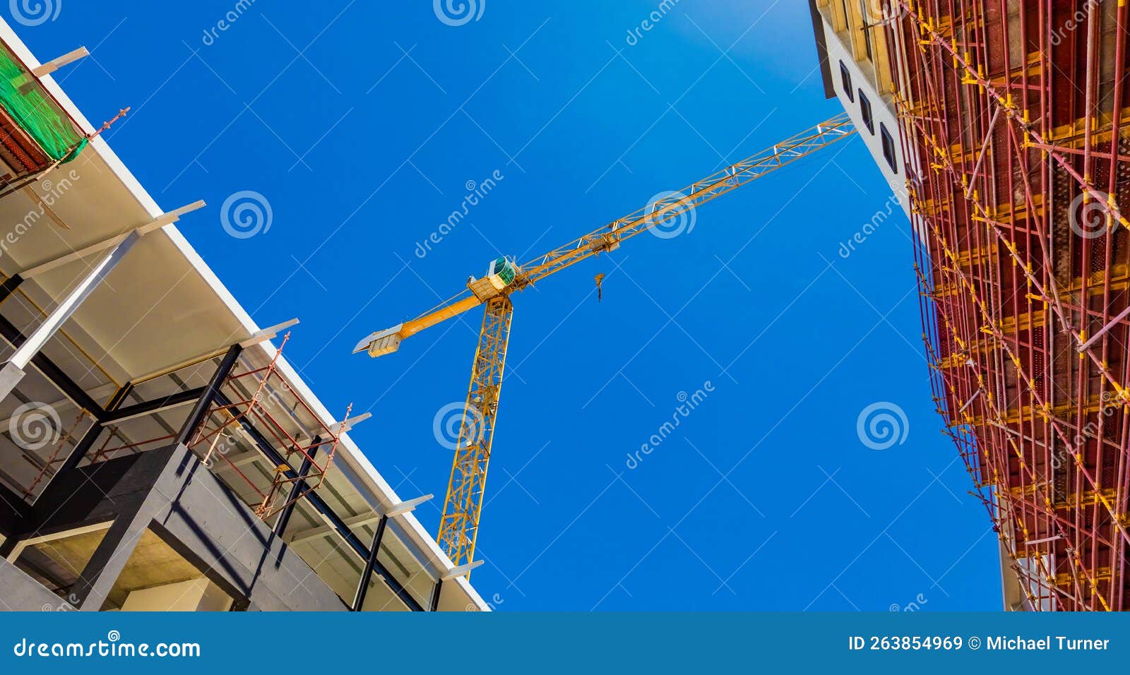 Large Crane for Working on a Building Construction Site Stock Image ...