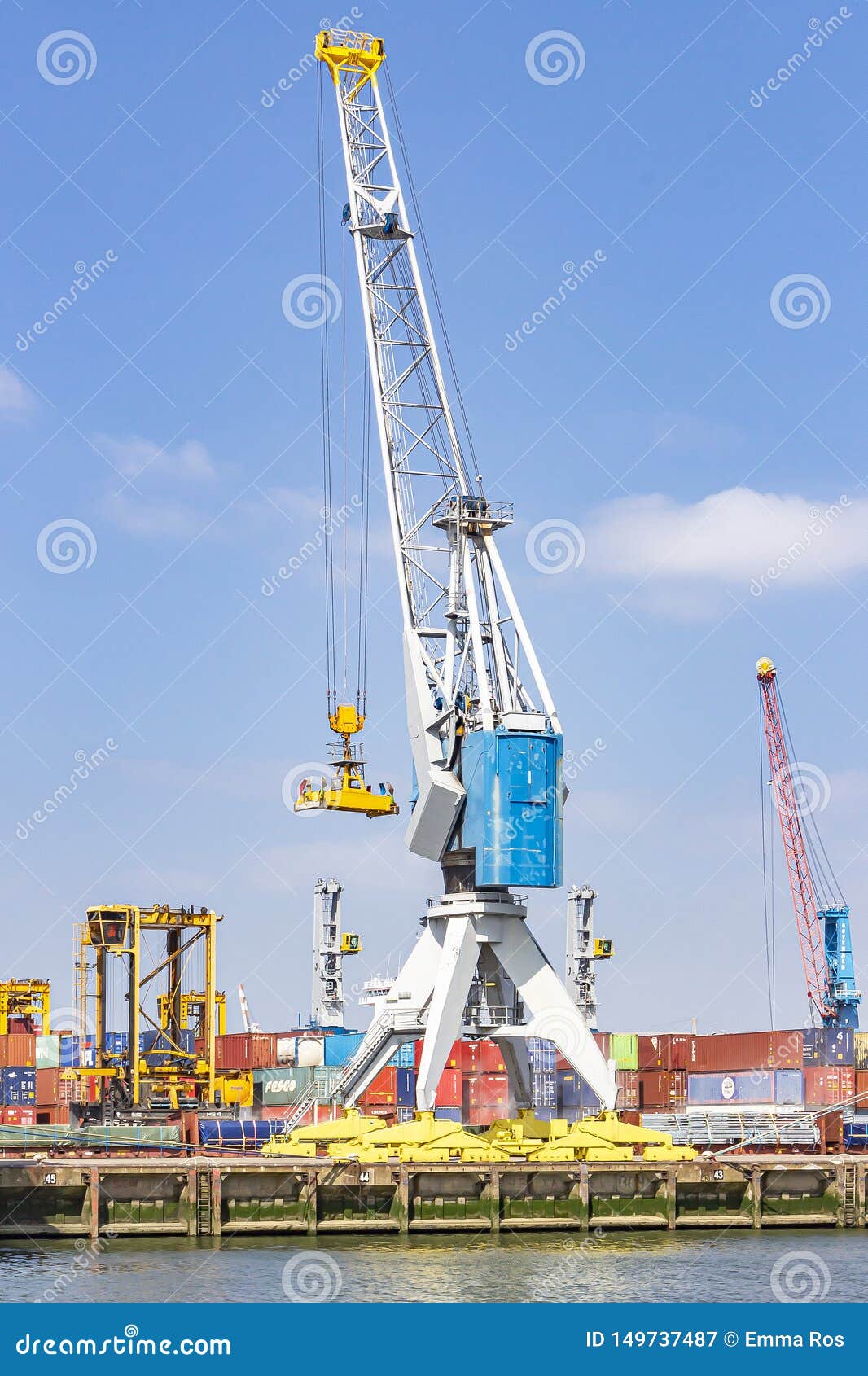Large Cranes for Loading/unloading of Shipping Containers in the ...