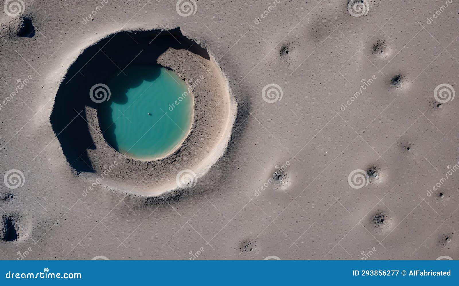 A Large Crater in the Sand stock illustration. Illustration of winter ...