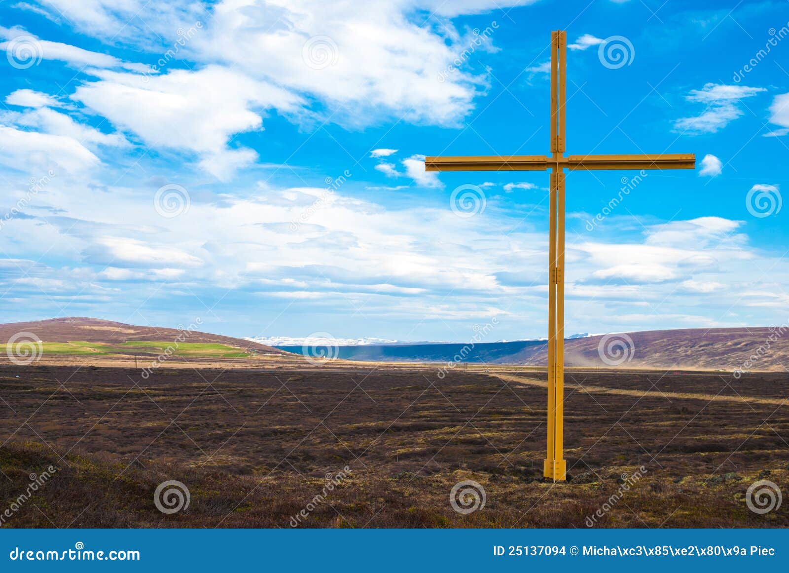 Large Cross in Rural Location, Iceland Stock Photo - Image of ...