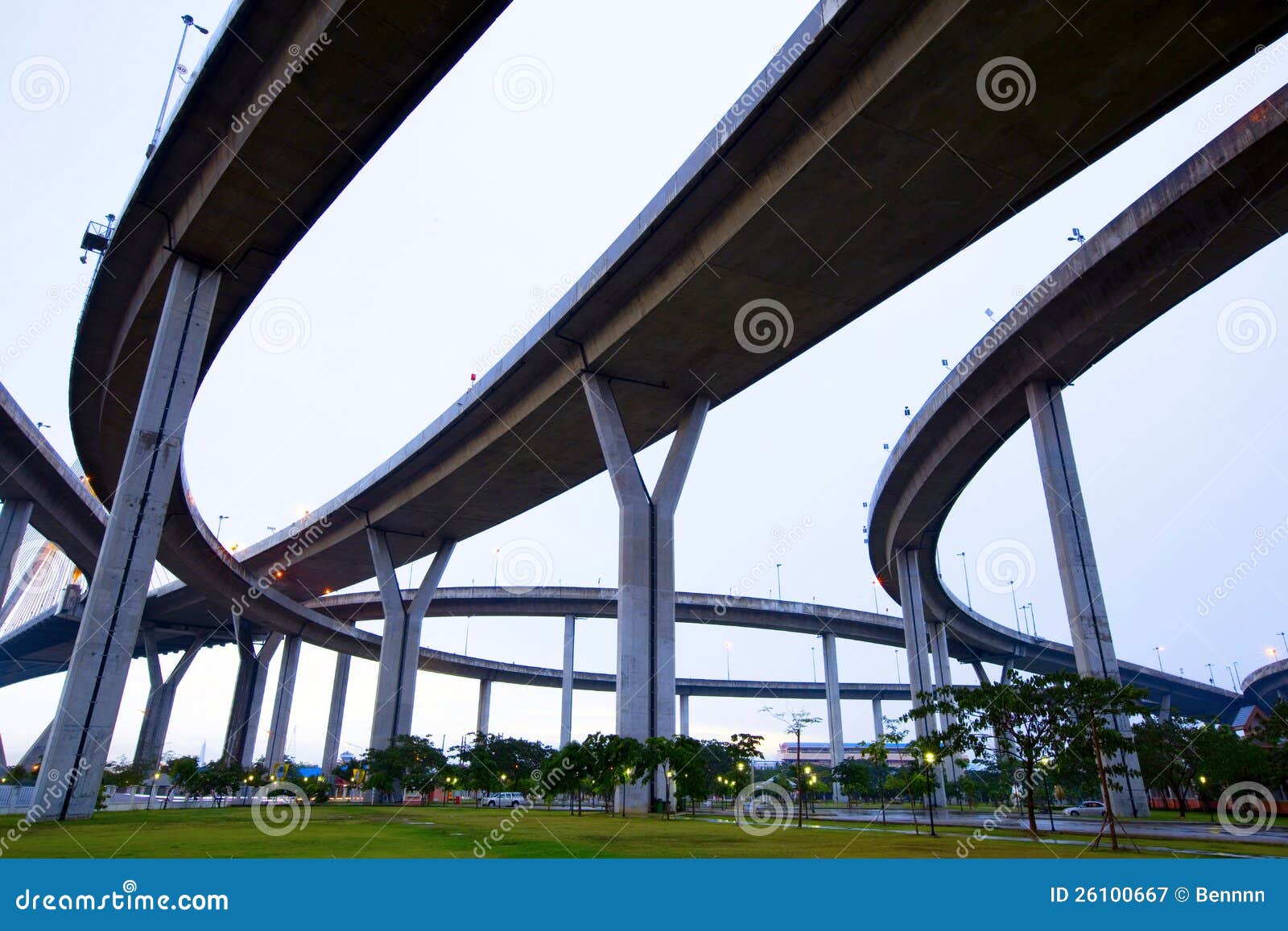 Large Crossing Highway Overhead Stock Image - Image of exit ...