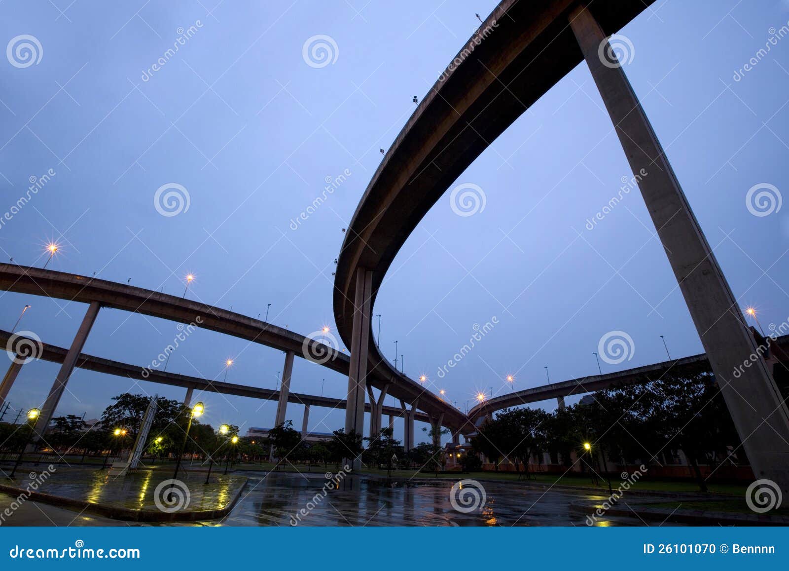 Large Crossing Highway Overhead Stock Photo - Image of express, city ...
