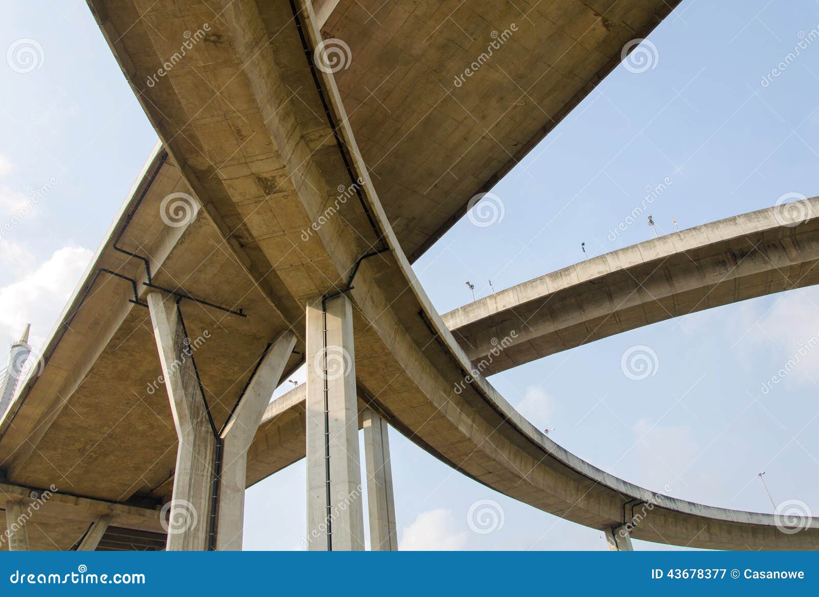 Large Crossing Highway Overhead Stock Image - Image of design ...