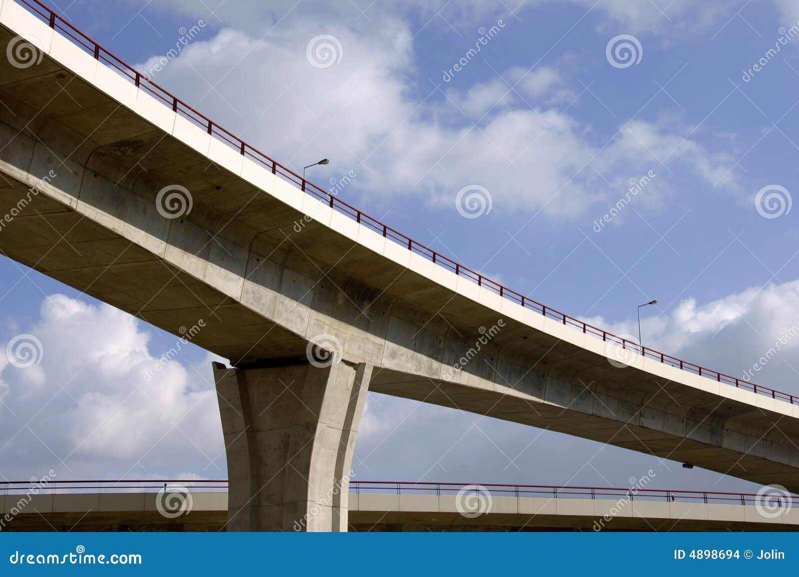 Large Crossing Traffic Highway Viaducts Stock Photo - Image of water ...