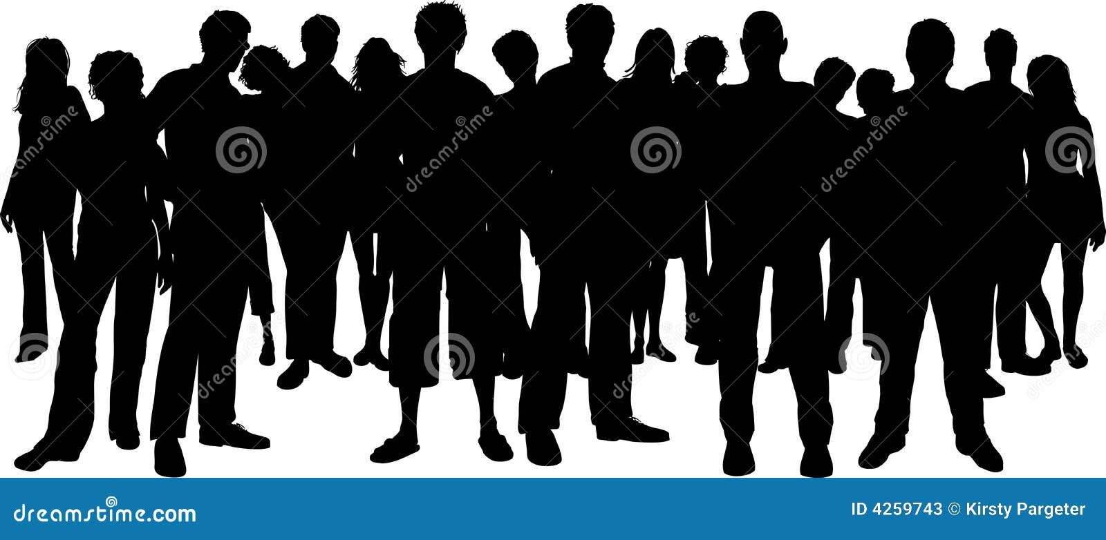 Large crowd of people stock vector. Illustration of crowd - 4259743